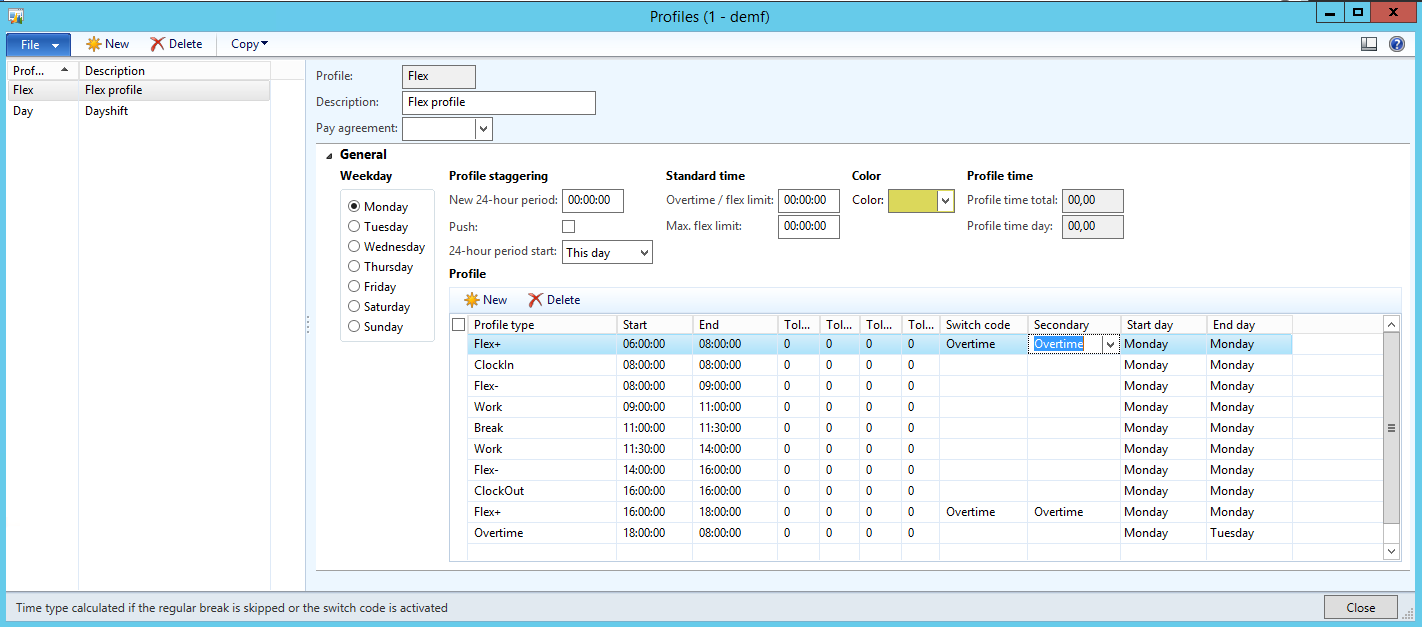 Time and Attendance (Part 23/31): Flex time Profile setup – dyntips.com ...